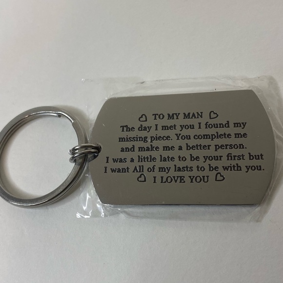 Accessories | To My Man Keychain Stainless Steel | Poshmark